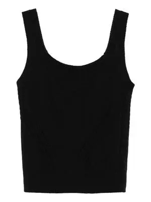 ERMANNO SCERVINO Ermanno Scervino Ribbed Knit U-Neck Tank Top