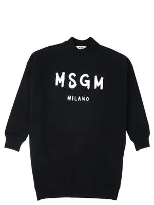 MSGM Logo Sweater Dress - Black
