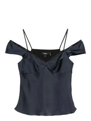 Theory Spaghetti Strap Vest - Navy