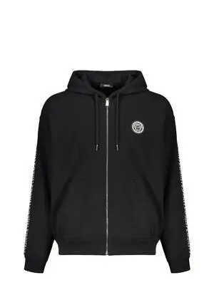 VERSACE Versace Zip-Up Drawstring Hoodie With Medusa Emblem