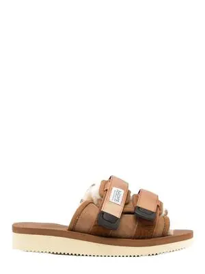 Suicoke Open Toe Logo Slippers - Nude