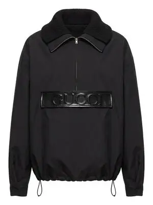 GUCCI Gucci Techno Gabardine Caban With Embossed Logo