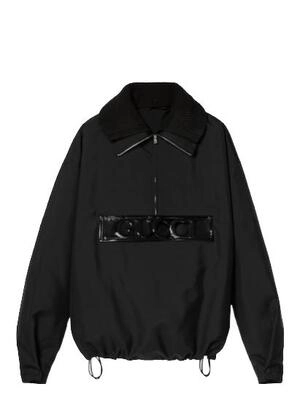 GUCCI Gucci Techno Gabardine Caban With Embossed Logo