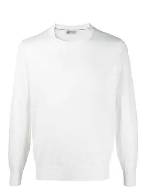 Brunello Cucinelli Crewneck Sweater - White