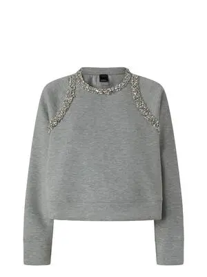 Pinko Embellished Crewneck Sweatshirt - Gray
