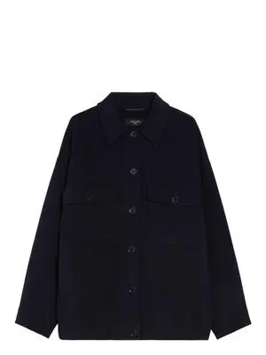 Max Mara Mida Button-up Overshirt - Navy Blue
