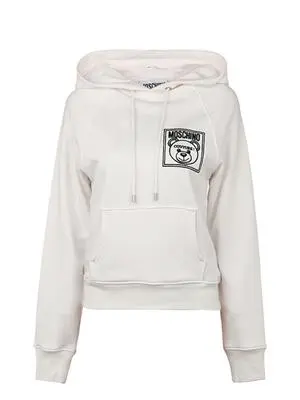 Moschino Hooded Logo Sweatshirt - White