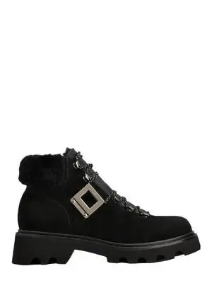 ROGER VIVIER Viv" Rangers Truck Booties - Black