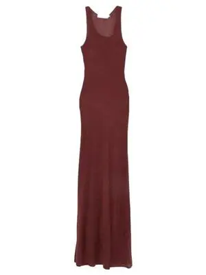 AYA MUSE Round Neck Sleeveless Maxi Dress - Red