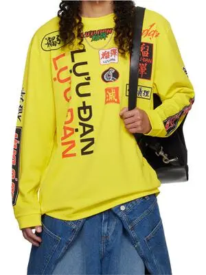 LU'U DAN Oversized Long-sleeved T-shirt - Yellow