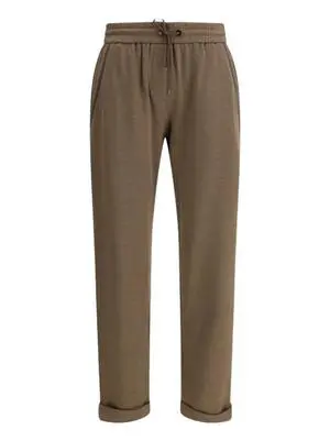 Brunello Cucinelli Drawstring Tapered Sweatpants - Brown