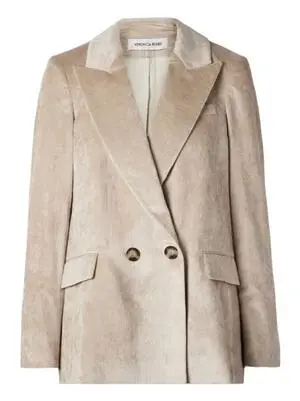 Veronica Beard Sevyn Dickey Double-breasted Blazer - Beige