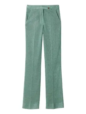 Miu Miu Straight-leg Lurex Pants - Grass Green