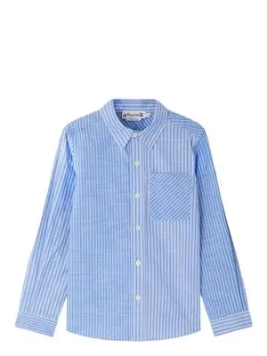 Bonpoint Striped Patchwork Shirt - Blue