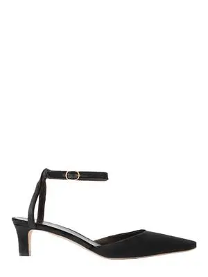 THE ROW Carla Velvet Slingback Pumps - Black