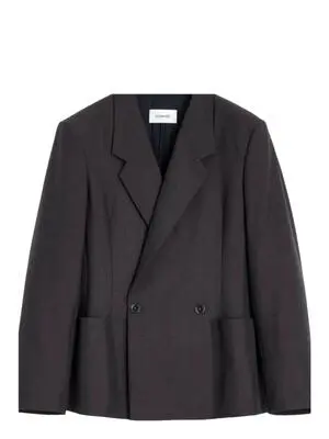 LEMAIRE Double-breasted Long Sleeve Blazer - Dark Brown