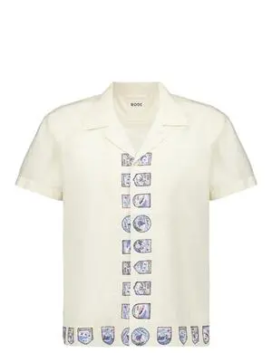 BODE Short Sleeved Ski Season Shirt - Light Brown