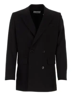 Ami Double Breasted Sleeved Blazer - Black