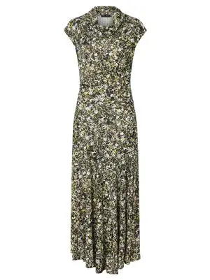 Proenza Schouler Tamara Asymmetric Draped Printed Jersey Maxi Dress - Green