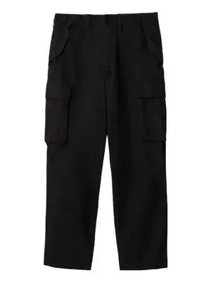 Burberry Straight-leg Cargo Pants With Adjustable Waist - Black