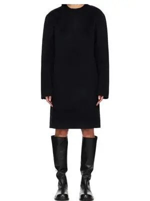 TOTEME Broad Midi Dress - Navy Blue