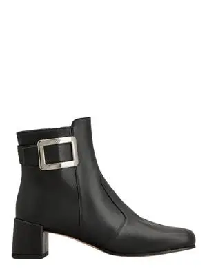 ROGER VIVIER Très Vivier Polly Buckle Ankle Boots - Black