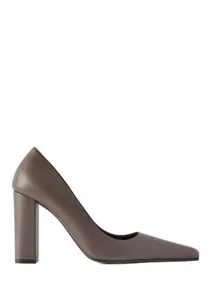 Alaïa Pointed-toe Chunky High Heels - Taupe
