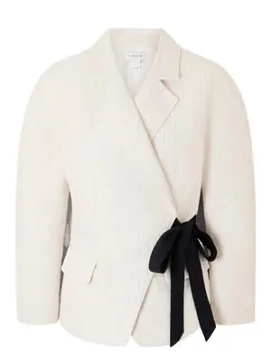 LANVIN Flap-pocket Tie-detail Blazer - White