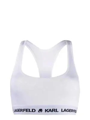 Karl Lagerfeld Logo Bra - White