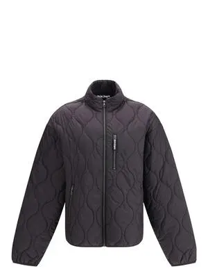 Palm Angels Quilted Logo Jacket - Black
