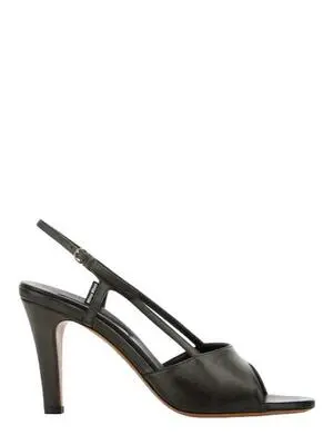Miu Miu High-heeled Slingback Sandals - Black