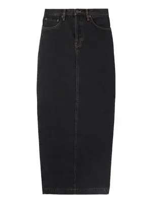 Wardrobe.NYC Denim Maxi Skirt - Black