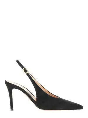 GIANVITO ROSSI Robbie Pointed Toe Slingback Pumps - Black