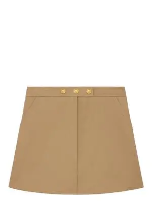 CELINE Celine Short Skirt In Cotton Gabardine