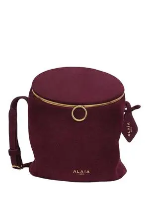 Alaïa La Canette Small Suede Shoulder Bag - Brown