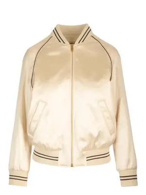 CELINE Celine Souvenir Teddy Jacket In Flowing Satin
