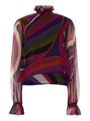 Emilio Pucci Abstract Print Blouse - Black