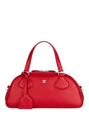 COURREGES Friday Bowling Top Handle Bag - Ruby Colour