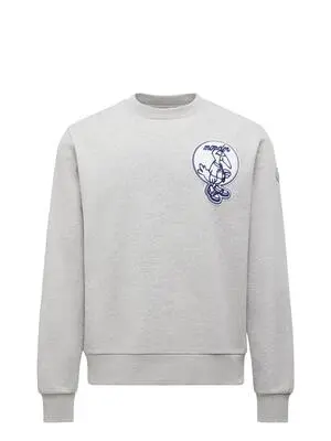 Moncler Mascot Patch Crewneck Sweatshirt - Grey