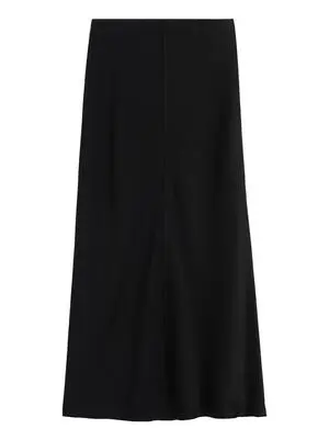 Ami Straight Midi Skirt - Black