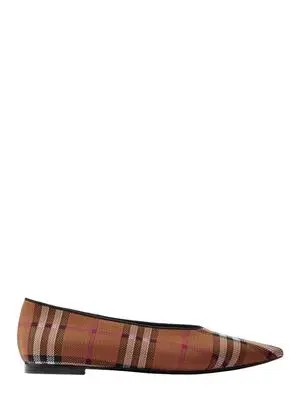 BURBERRY Burberry Vintage Check Pointed-Toe Ballerinas