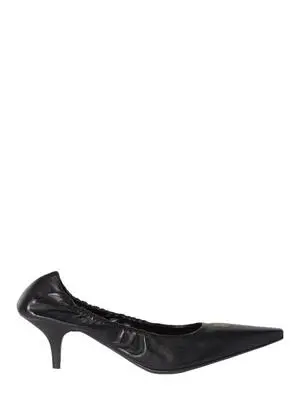 Miu Miu Nappa Leather Gathered Pumps - Black