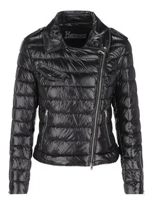 Herno Quilted Biker Down Jacket - Black