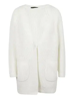Fabiana Filippi Oversized Knitted Buttoned Cardigan - White