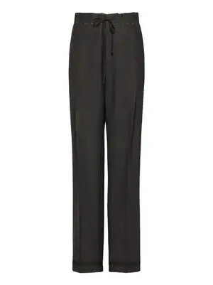 MAISON MARGIELA Maison Margiela Mohair Wide-Leg Trousers With Drawstring Waist Blue