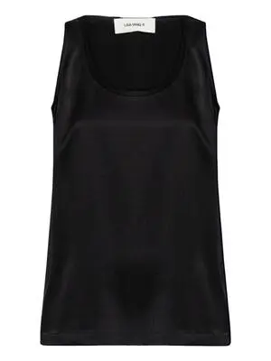 LISA YANG Silk Tank Top - Black