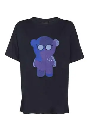 Emporio Armani Manga Bear Patch T-shirt - Black