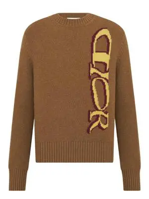 Dior X Lewis Hamilton Inlaid Weave Pattern Sweater - Brown