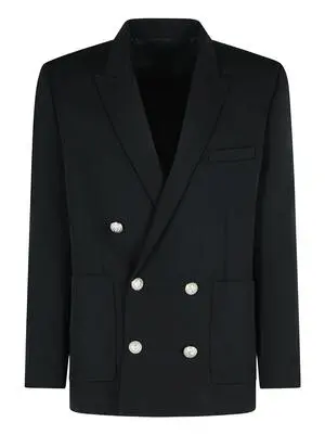 Balmain Grain De Poudre Blazer - Black
