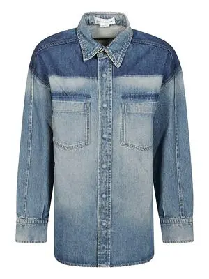 Victoria Beckham Classic Collar Denim Shirt - Blue